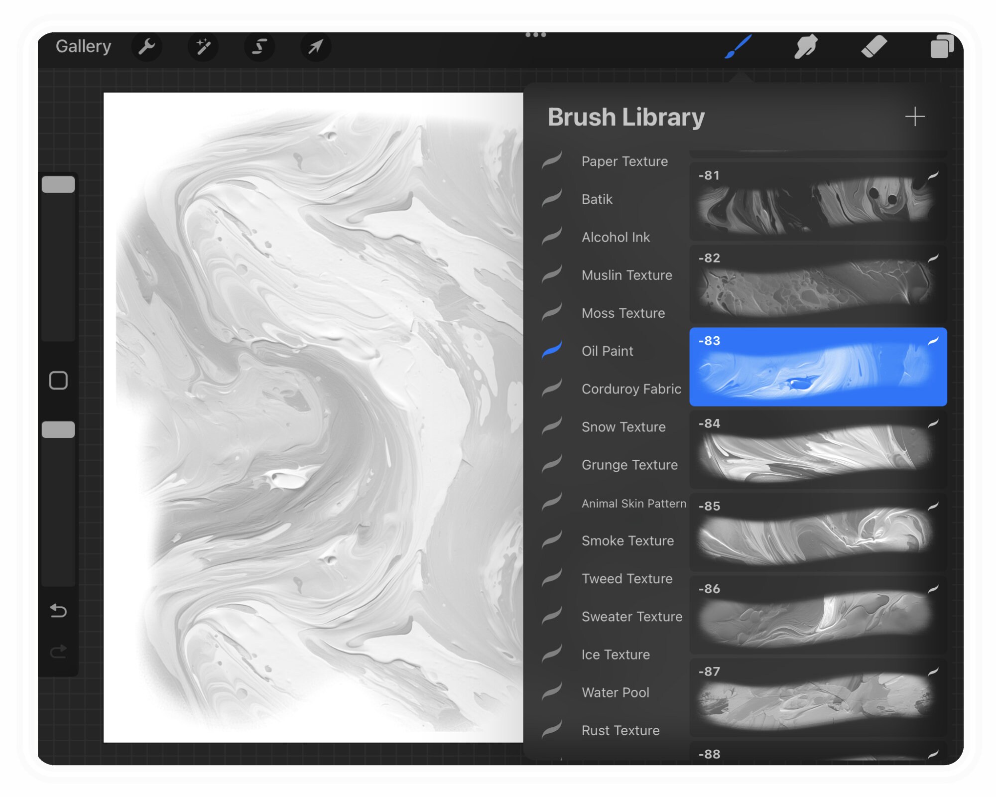 100 Procreate Oil Paint Texture Brushes, Seamless Oil Paint Effect ...
