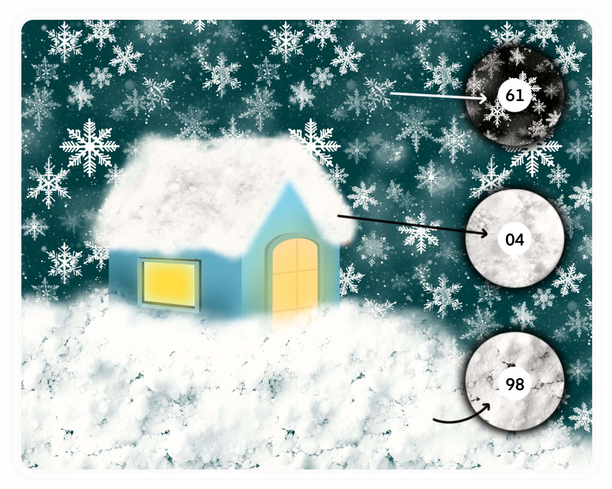 100 Procreate Snow Texture Brushes, Winter Snow Texture for Procreate ...