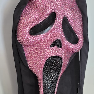 Ghostface Scream Mask Pink Bedazzled, Halloween Costume - Etsy