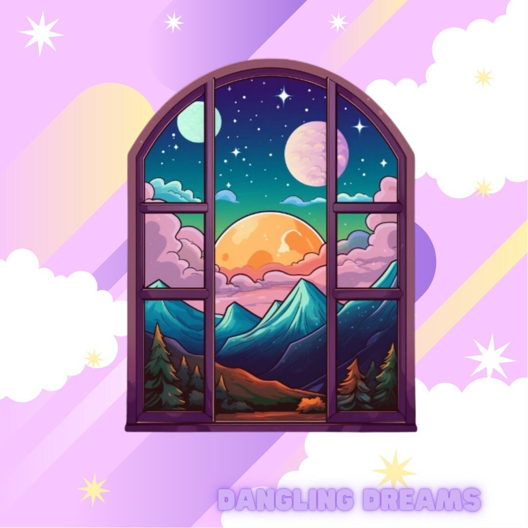 Moonlight Sticker - Star Stickers - Moon Phase - Waterproof Sticker ...