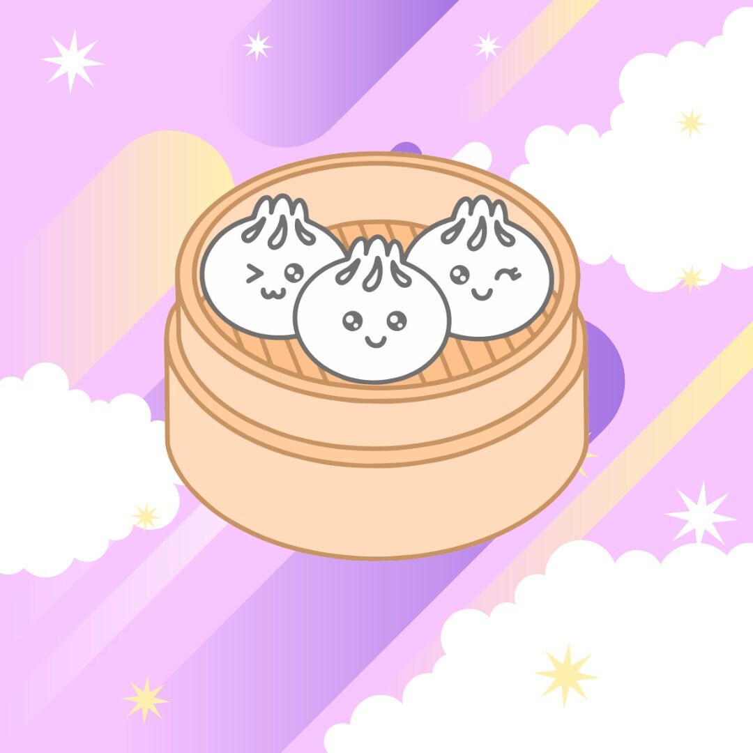 Cute Soup Dumplings Vinyl Sticker - Water Bottles - Laptop Stickers ...