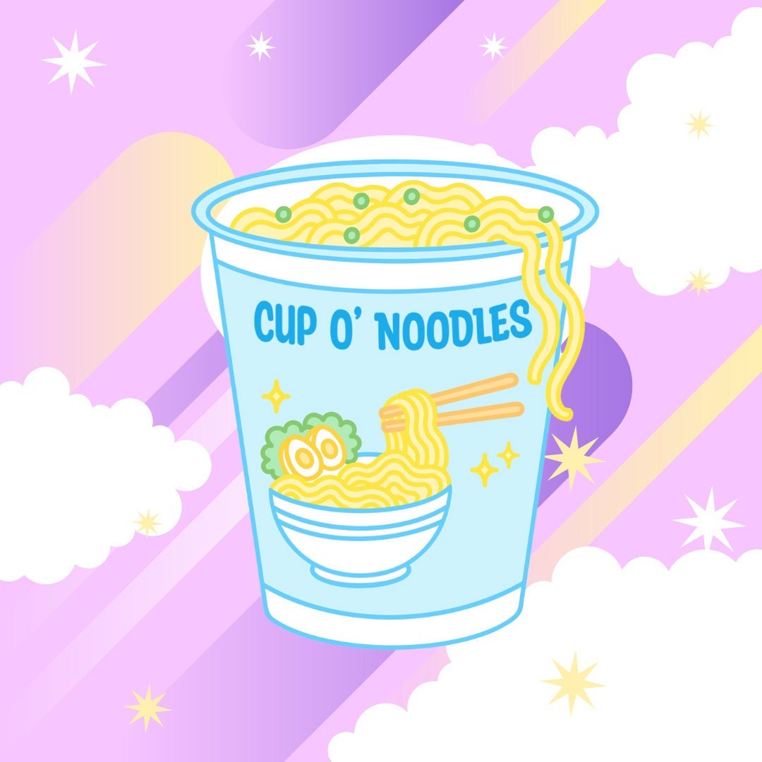 Cup Noodle Sticker Vinyl - Asian Snack Stickers - Laptop Decal ...
