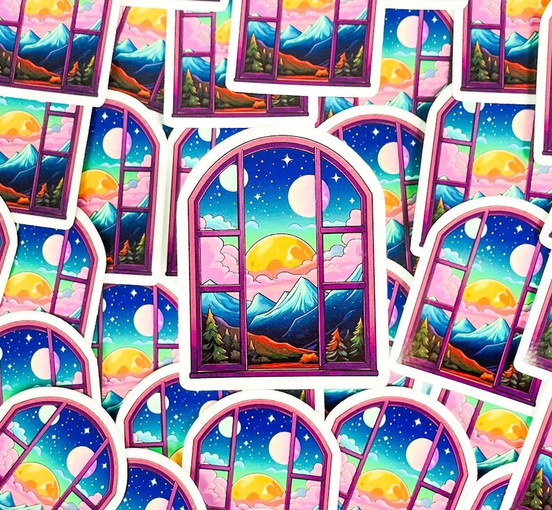 Moonlight Sticker - Star Stickers - Moon Phase - Waterproof Sticker ...