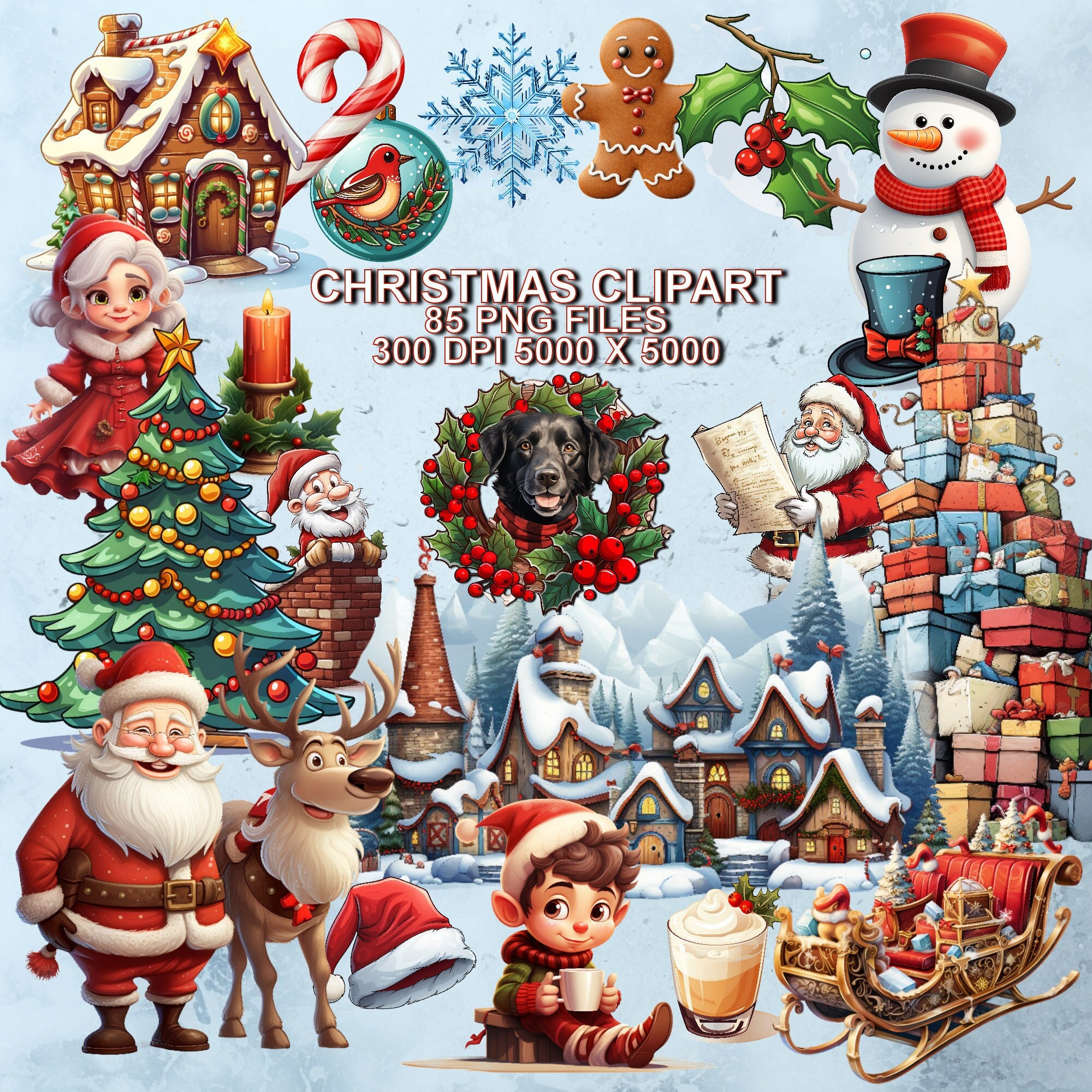 Cartoon Christmas Clipart, Christmas PNG Clipart, Cartoon Clipart ...