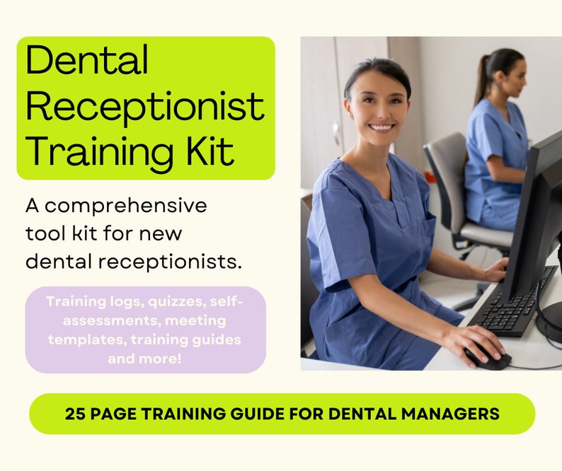 DENTAL MANAGERS! Dental Receptionist Training Kit - Everything You Need ...