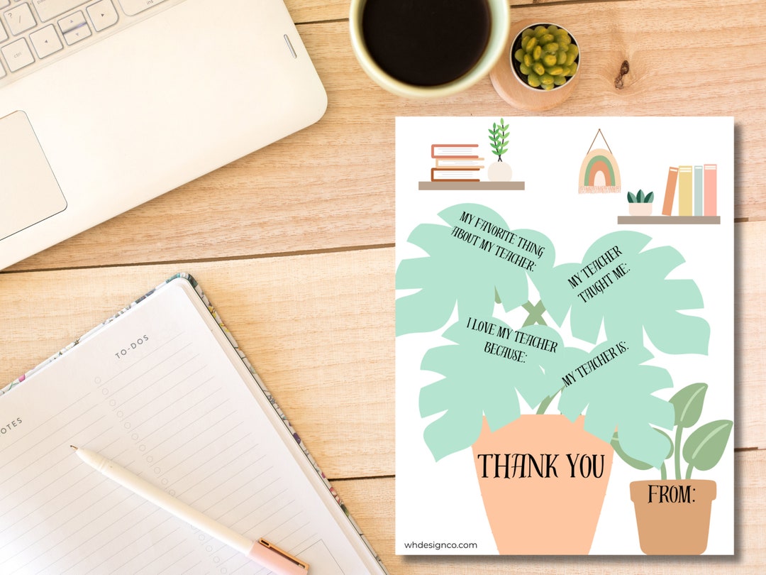 Teacher Appreciation Printable - About My Teacher Printable Sheet - Etsy