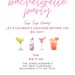 Bachelorette Party Invitation - Sip Sip Hooray - Editable Invitation ...