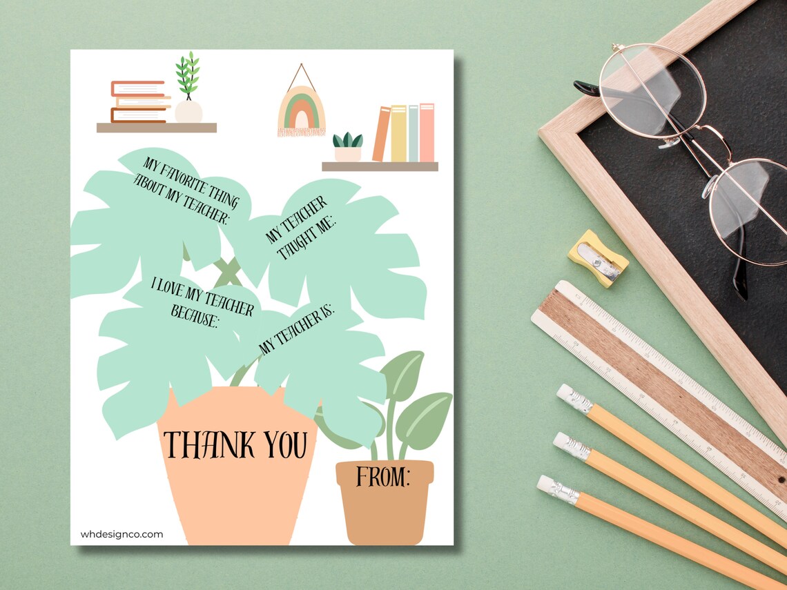 Teacher Appreciation Printable - About My Teacher Printable Sheet - Etsy
