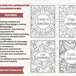 Positive Affirmations Coloring Pages for Kids | Coloring Pages | Kids ...