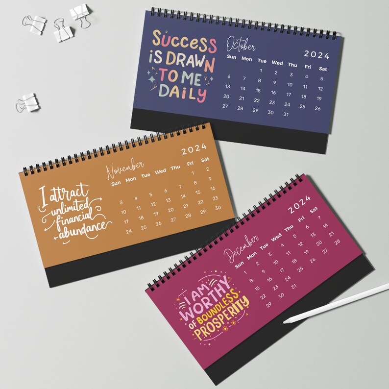 2024 Abundance Affirmations Desk Calendar 2024 Calendar 2024 Desk ...