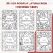 Positive Affirmations Coloring Pages for Kids | Coloring Pages | Kids ...