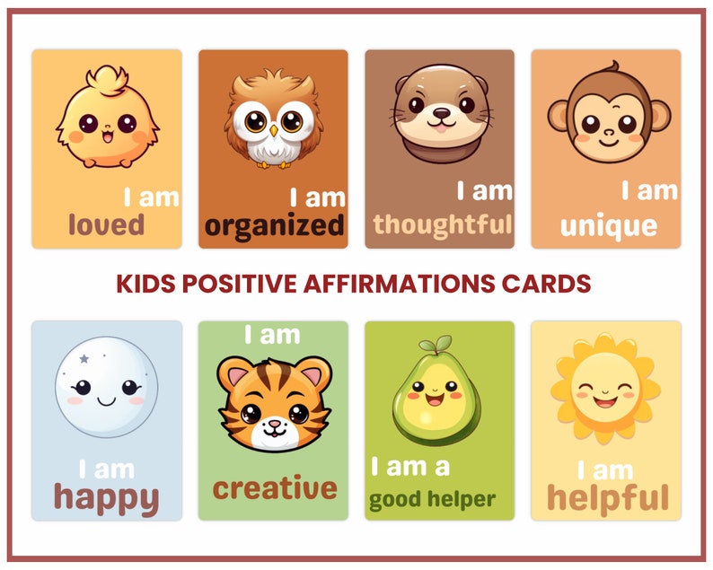 Printable Affirmation Cards for Kids, Positive Affirmation Cards ...