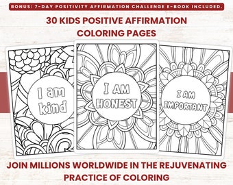 Printable Coloring | Positive Affirmation | Coloring Pages | Kids ...