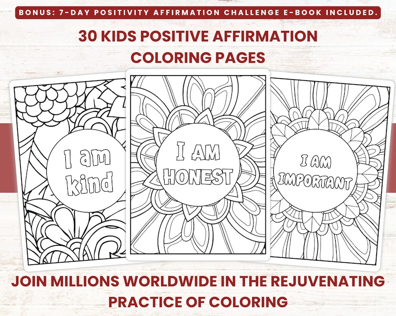 Positive Affirmations Coloring Pages for Kids | Coloring Pages | Kids ...