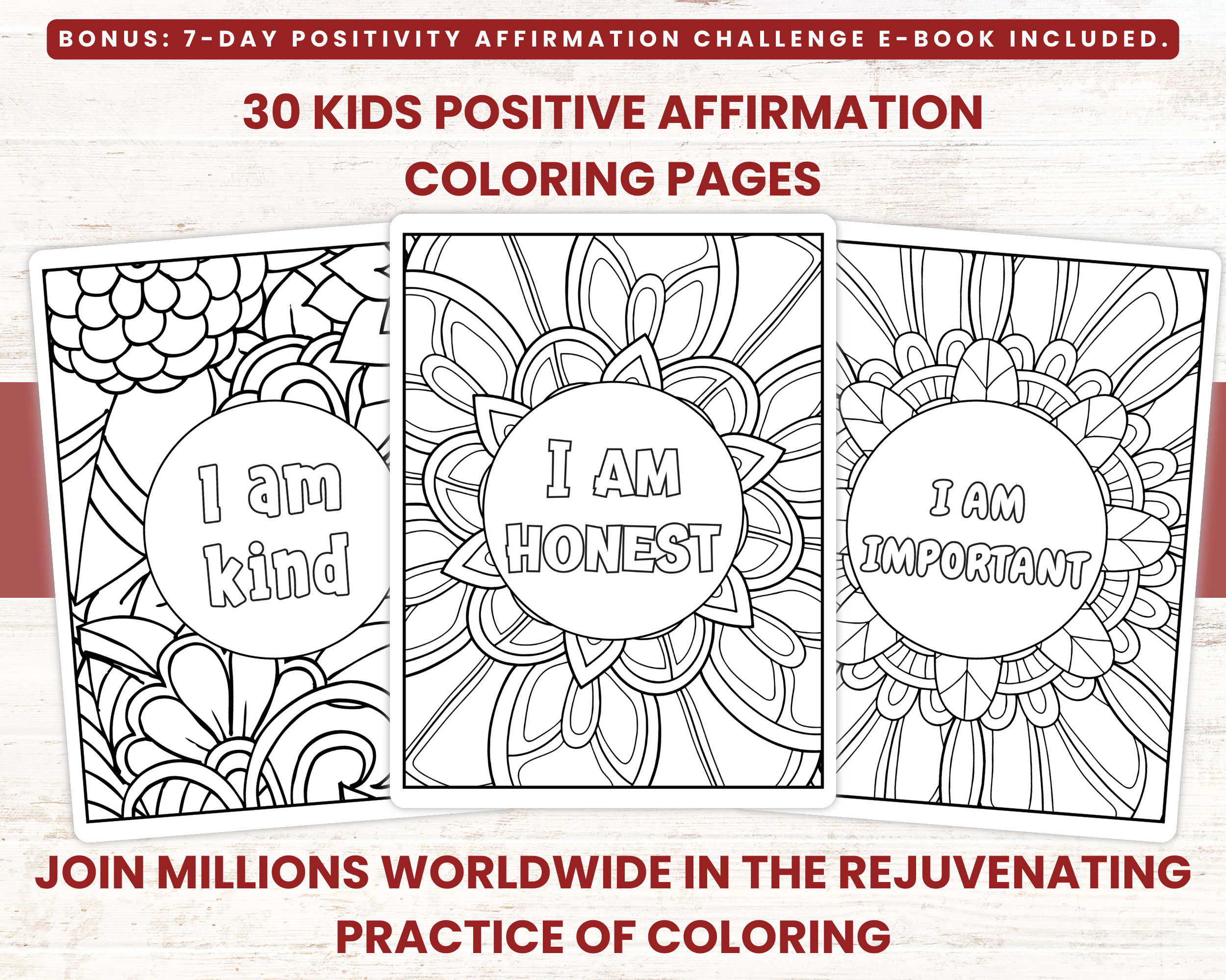 Positive Affirmations Coloring Pages for Kids Coloring Pages Kids ...
