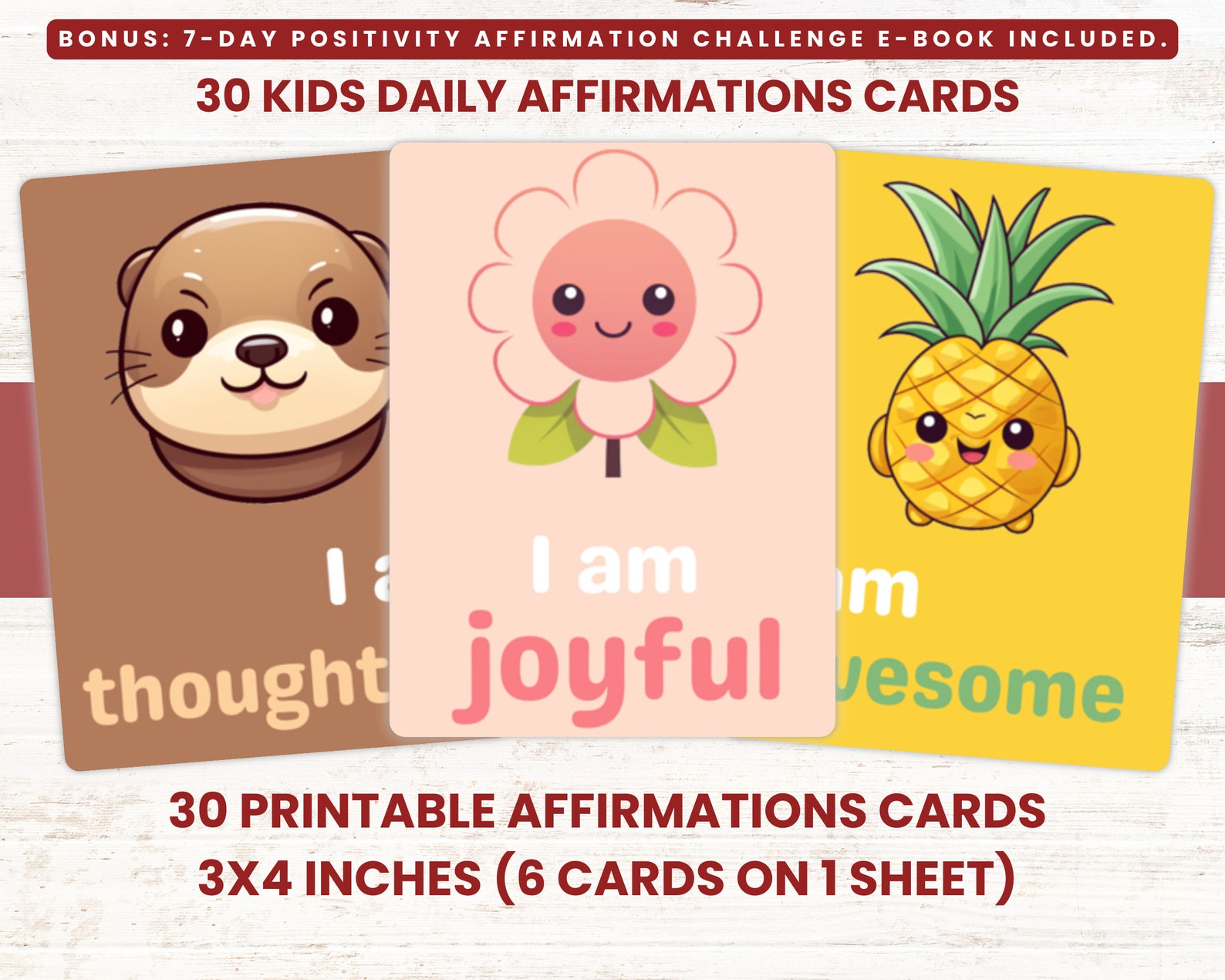 Printable Affirmation Cards for Kids, Positive Affirmation Cards ...