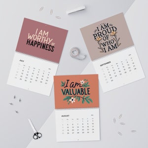 2024 Self Love Affirmations Calendar 2024 Wall Calendar - Etsy