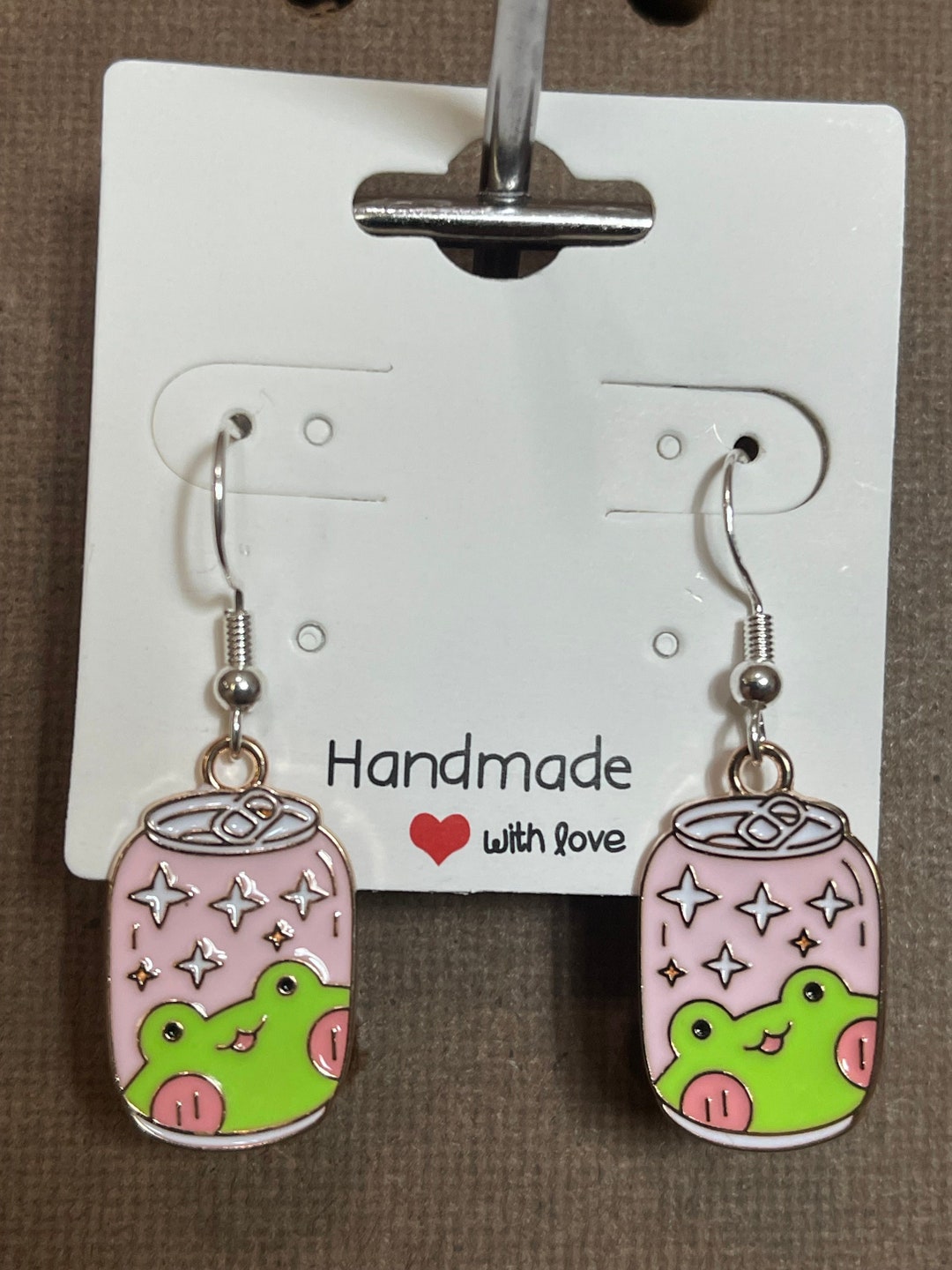 Froggy Juice, Frog Boba Bubble Tea, Frog Soda Can Earrings - Etsy