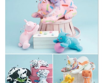 Simplicity Sewing Pattern S9837 Plush Animals by Carla Reiss Design - Etsy