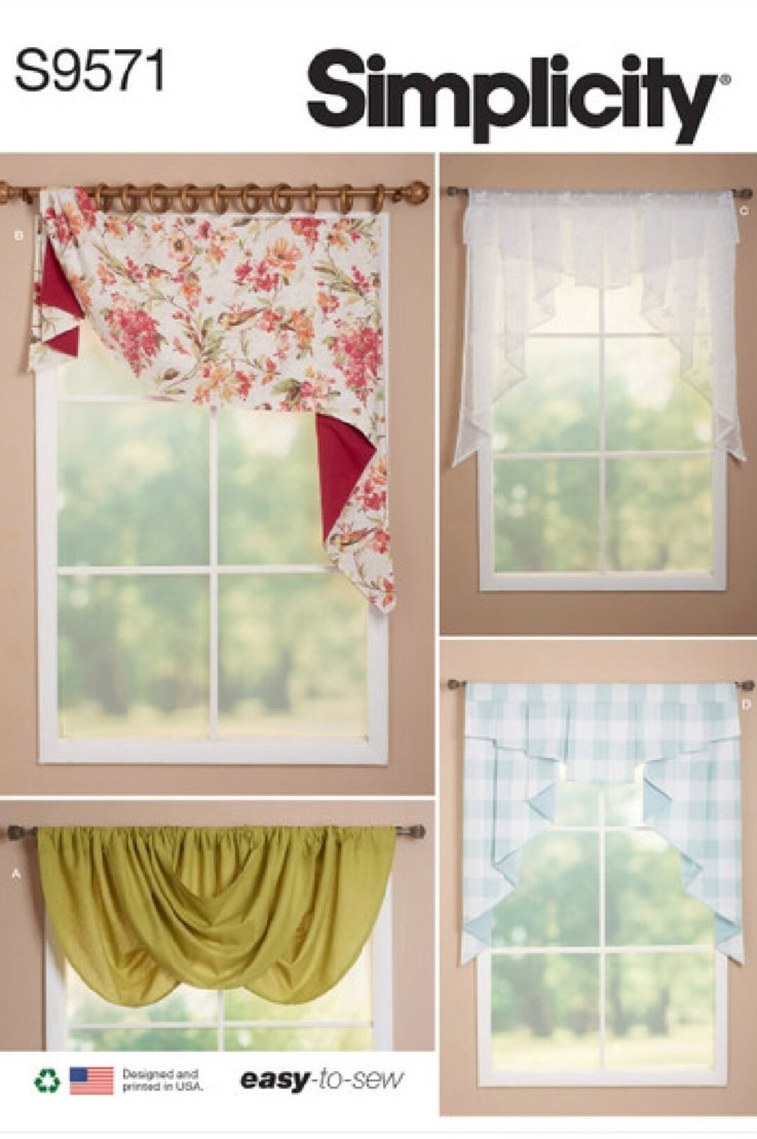 NEWUNCUT Simplicity Pattern S9571 Valances and Swags - Etsy