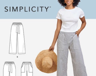 Simplicity Sewing Pattern S8841 Misses' Wide or Slim-leg Pull-on Pants ...