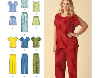 Simplicity Sewing Pattern 1446 Six Made Easy Pull on Tops and Pants or ...