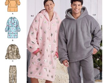 Simplicity Sewing Pattern S9456 Unisex Oversized Hoodies, Pants and ...