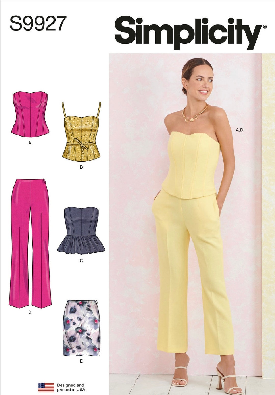 NEW/UNCUT Simplicity Sewing Pattern Misses' Corsets, Pants and Skirt ...