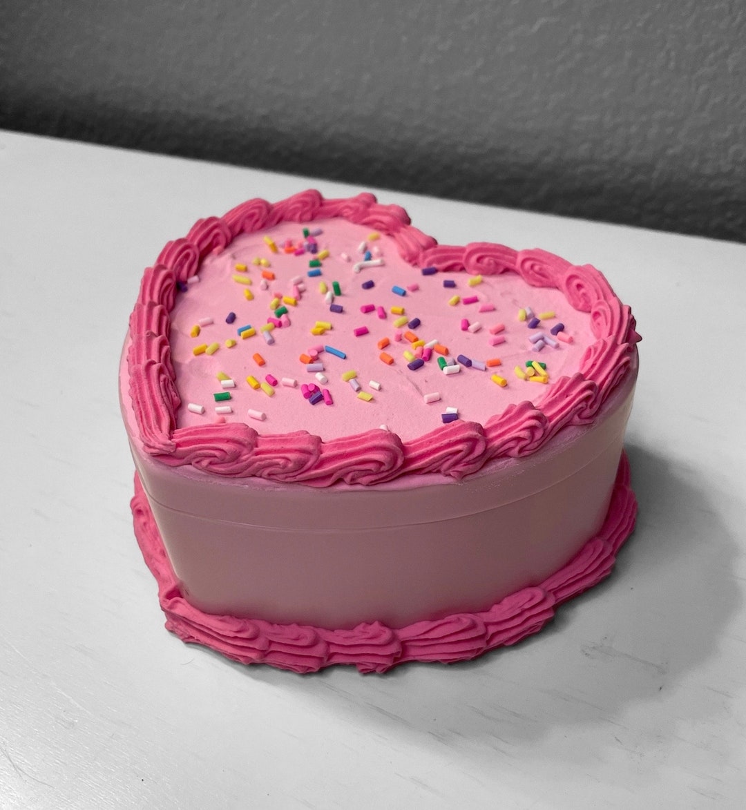 Pink Sprinkle Cake Jewelry Box Faux/fake Bake - Etsy