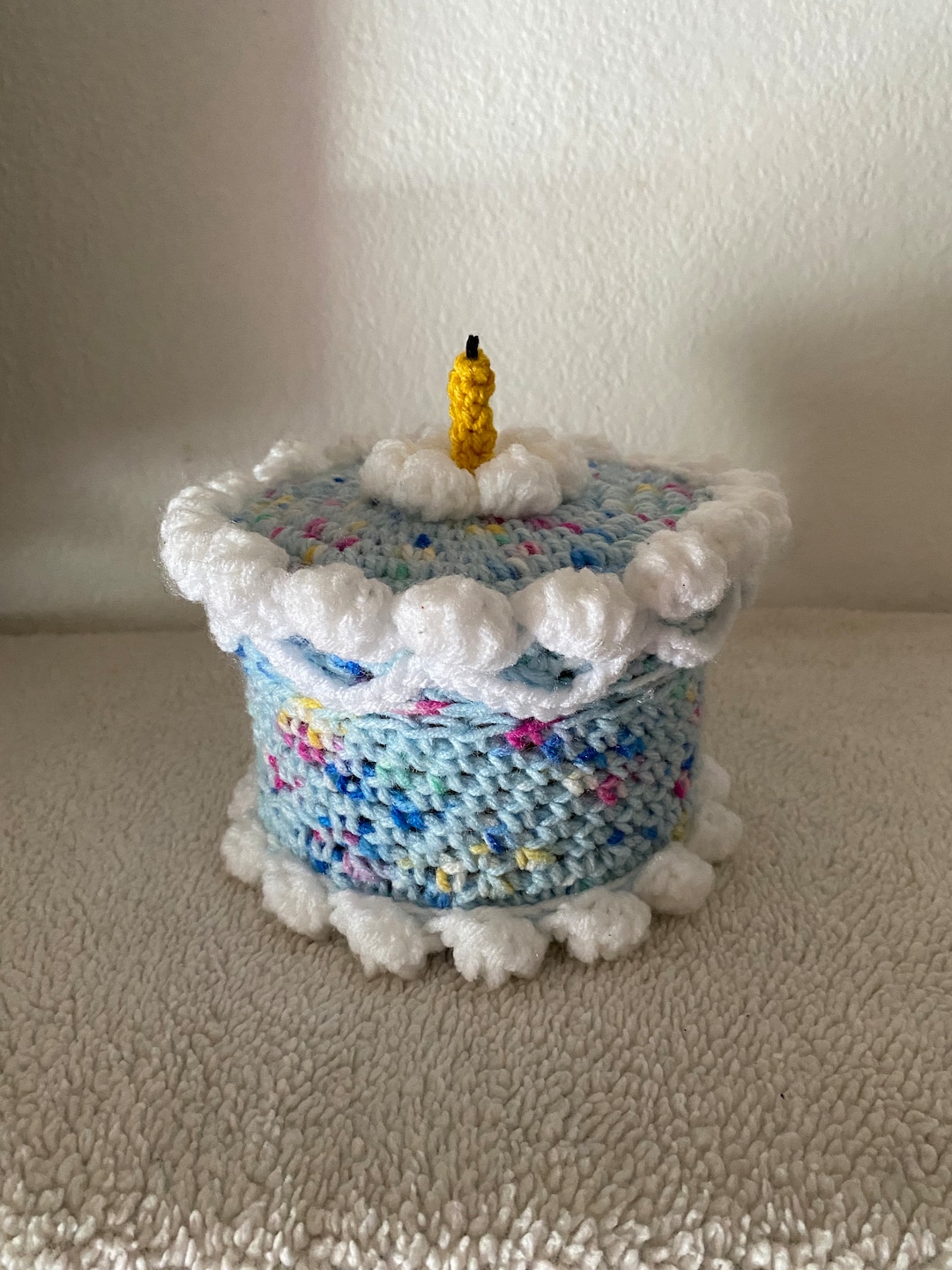 Crocheted Birthday Cake Box - Etsy
