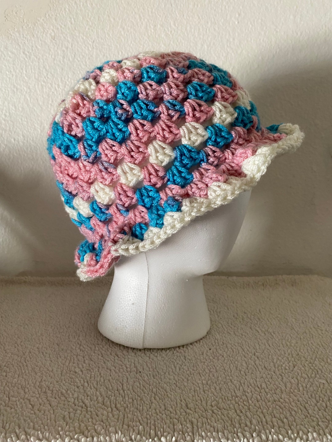 Transgender Pride Flag Inspired Crochet Bucket Hat - Etsy