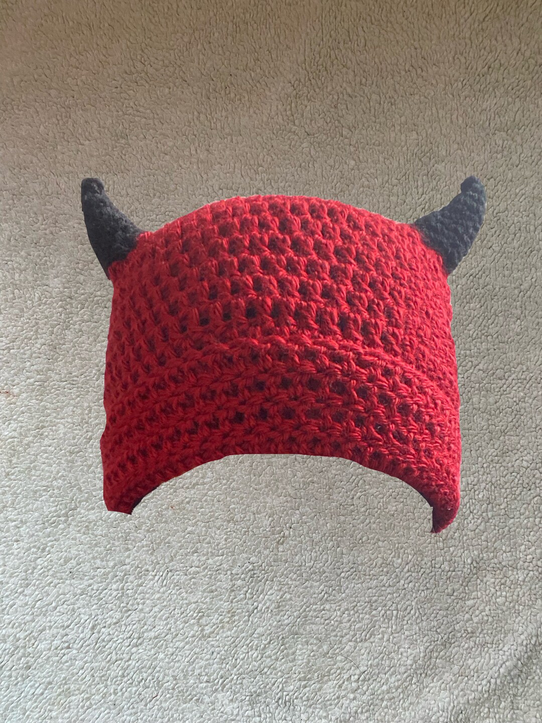 Halloween Devil Horn Beanie - Etsy