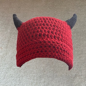 Halloween Devil Horn Beanie - Etsy
