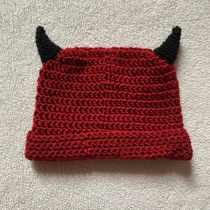 Halloween Devil Horn Beanie - Etsy