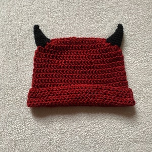 Halloween Devil Horn Beanie - Etsy