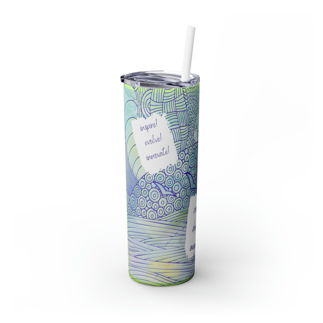 Create, Dream, Imagine BYG Skinny Tumbler With Straw, 20oz - Etsy