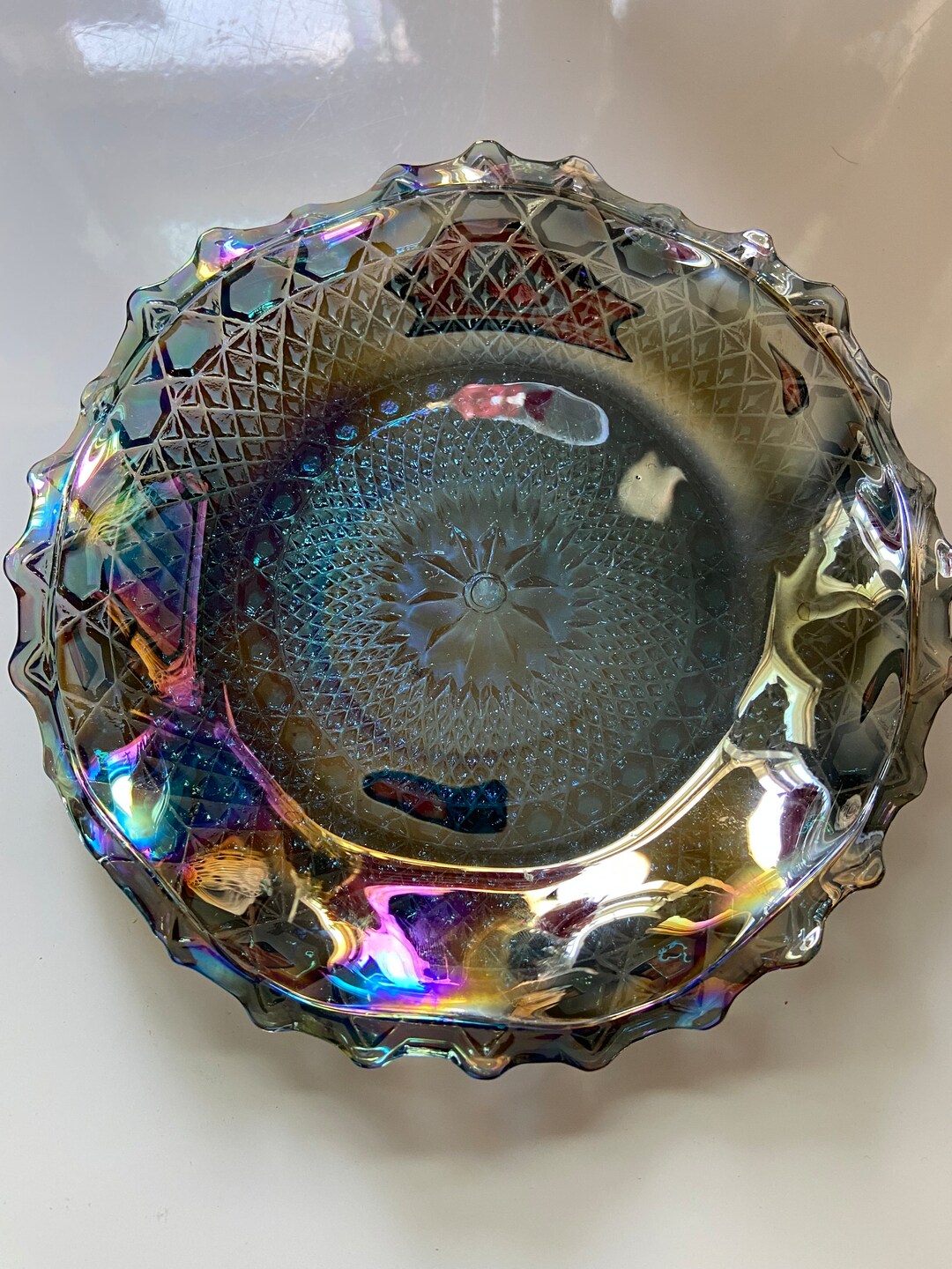 Carnival Glass Starburst Pattern - Etsy