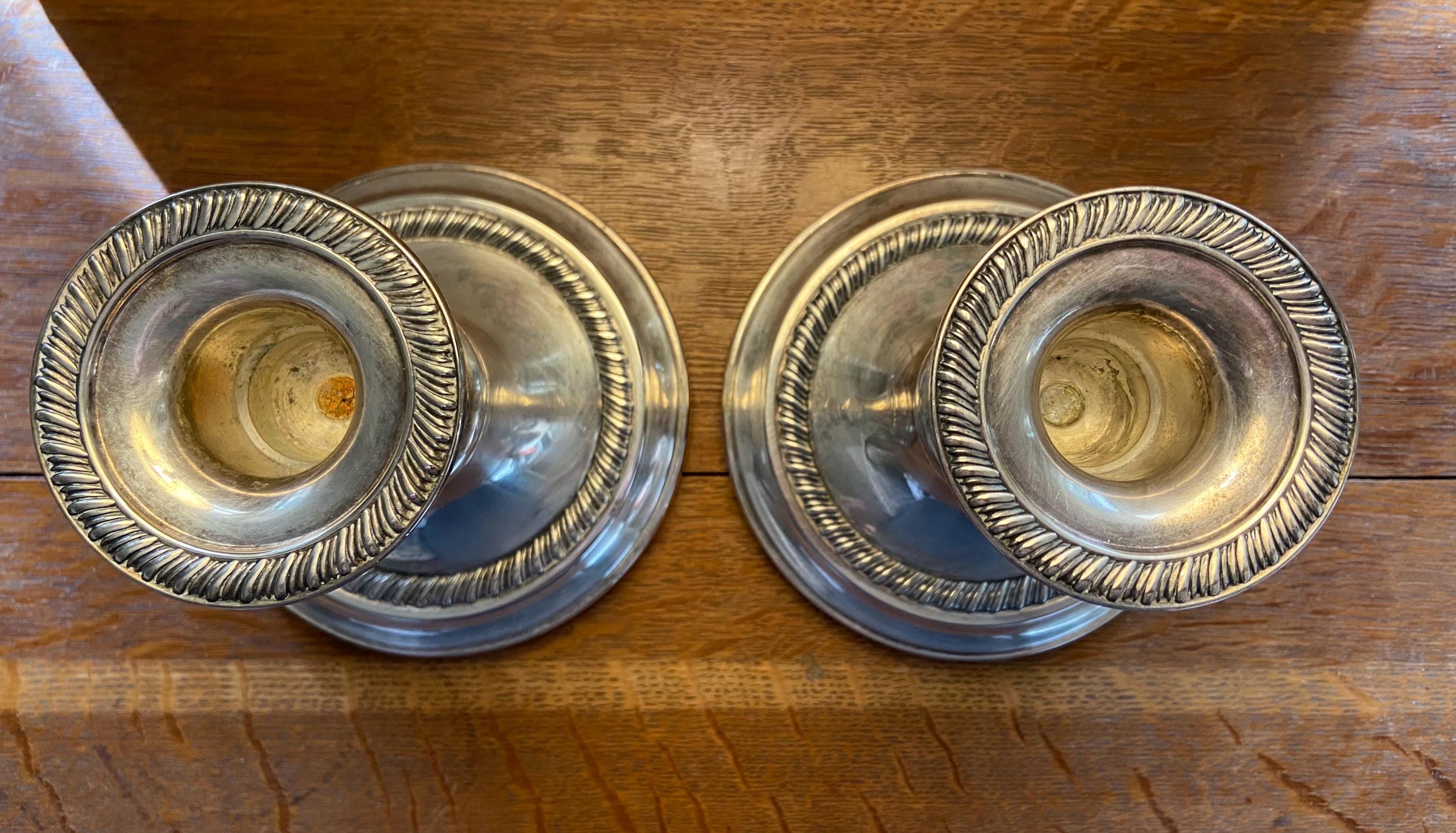 Waterford Set/2 Silver Plate “gadroon” Candlesticks - Etsy