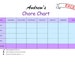 Weekly Chore Chart for Kids, Instant Digital Download, Printable ...