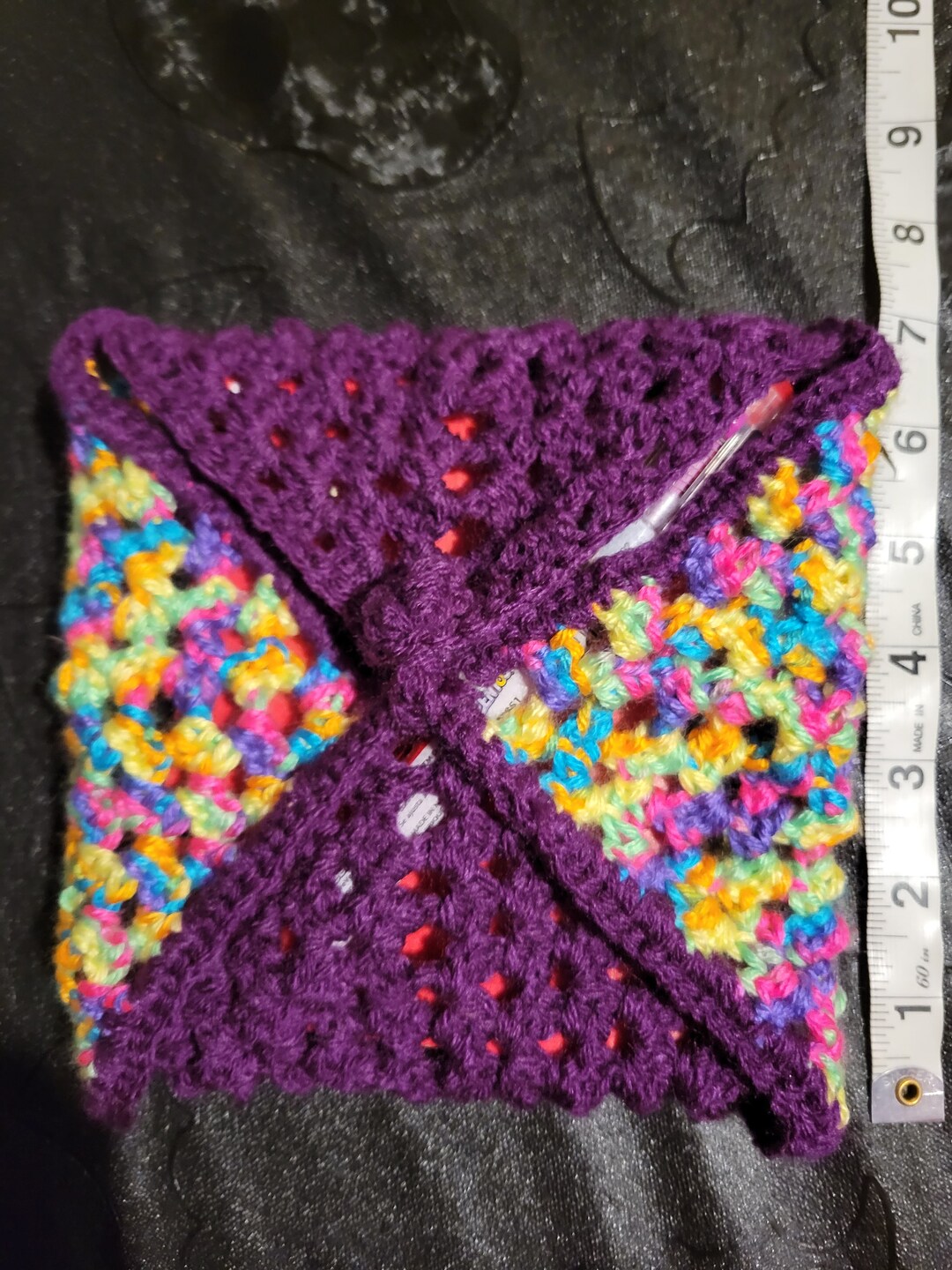 Scrap Yarn Granny Square Envelope Clutch Purse - Etsy