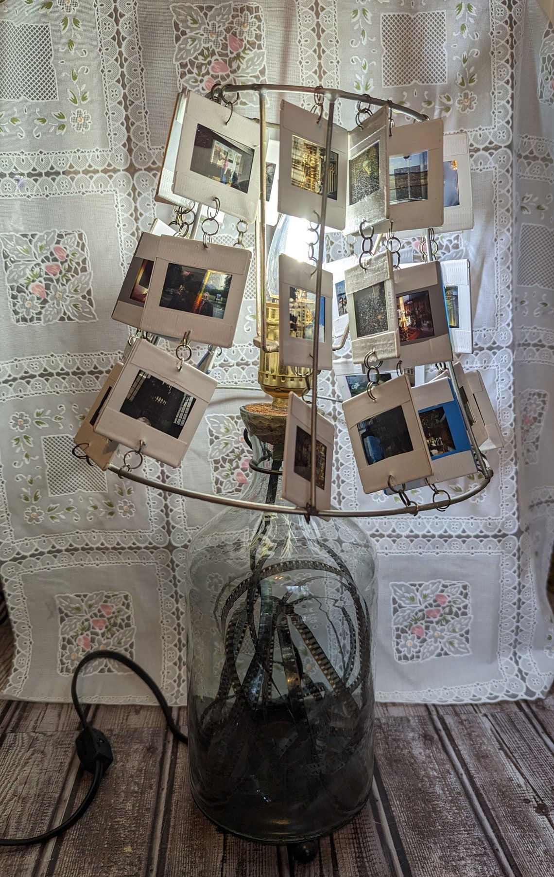 Upcycled Projector Film Table Lamp - Etsy