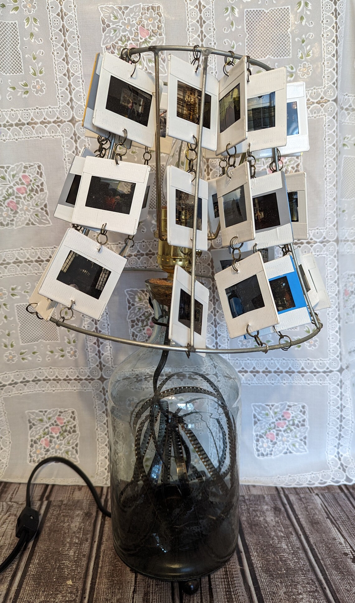 Upcycled Projector Film Table Lamp - Etsy