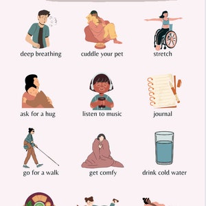 A4 Poster Calming Strategies for Teens and Adults - Digital Download - Etsy