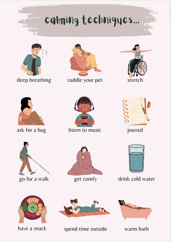 A4 Poster Calming Strategies for Teens and Adults - Digital Download - Etsy