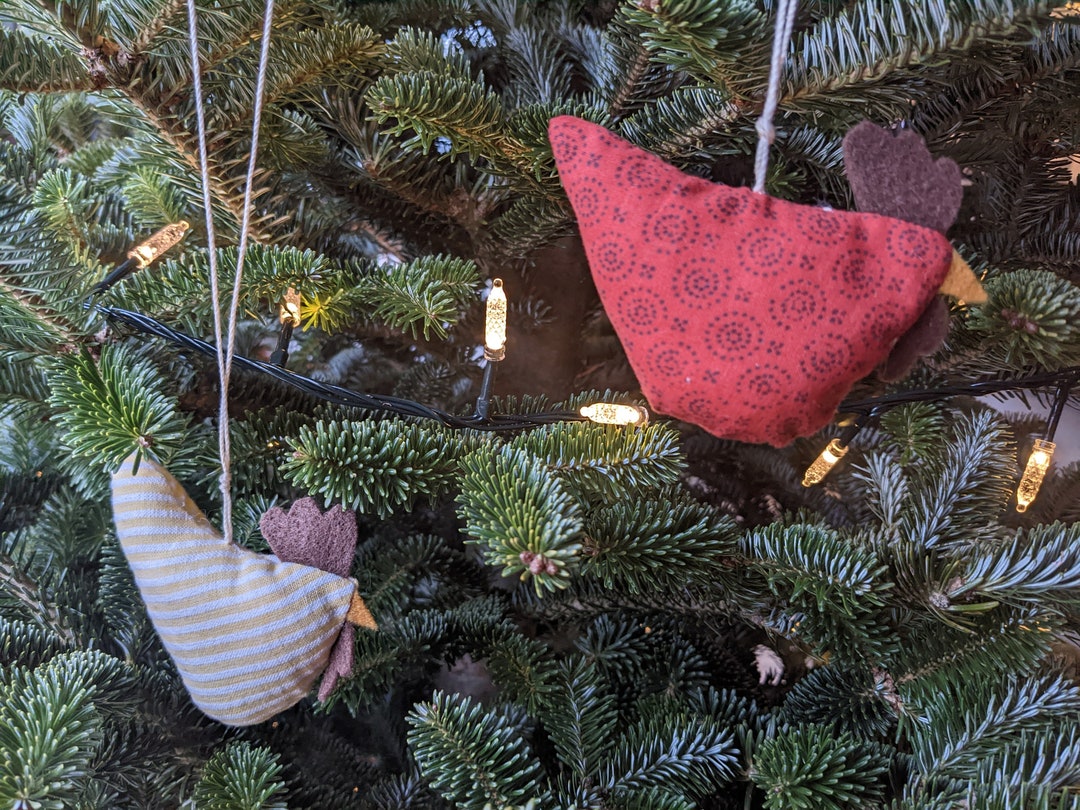 Chicken Ornament, Chicken Christmas Ornament, Farmhouse Holiday ...