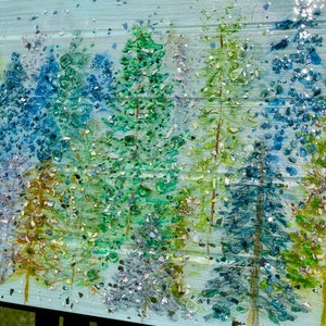 Glistening Pines Glass and Resin Art - Etsy
