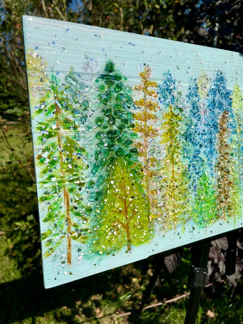 Glistening Pines Glass and Resin Art - Etsy
