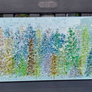 Glistening Pines Glass and Resin Art - Etsy