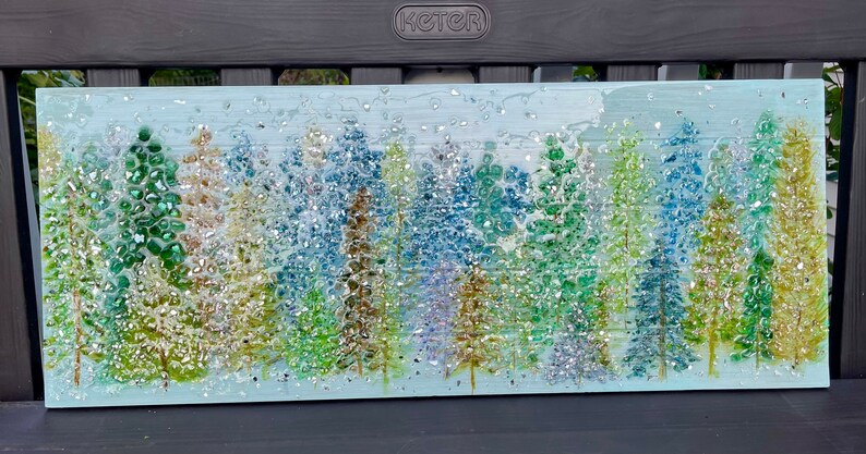Glistening Pines Glass and Resin Art - Etsy