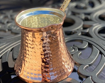 Turkish Coffee Pot Ibrik Cezve Turka Arabic Coffee Hand Made Copper Pot ...
